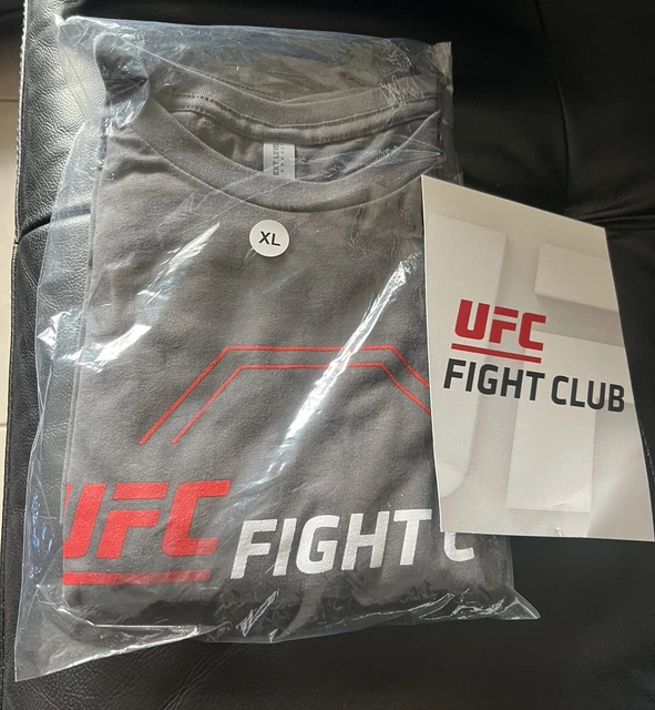 NEW UFC FIGHT Club T-Shirt Octagon Logo XL Grey & LETTER official $60. ...