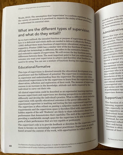 THE RESTORATIVE RESILIENCE Model of Supervision A Reader Exploring ...