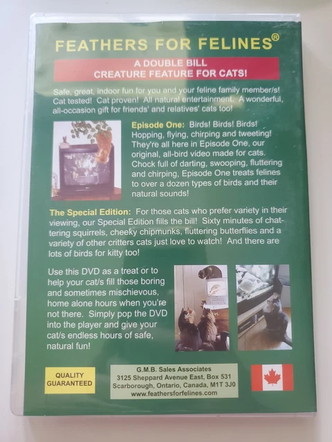 FEATHERS FOR FELINES DVD G.M.B. Sales Associates $29.95 - PicClick CA