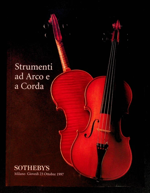 VINTAGE SOTHEBY'S AUCTION Catalog Stringed Instruments Milano Italy ...