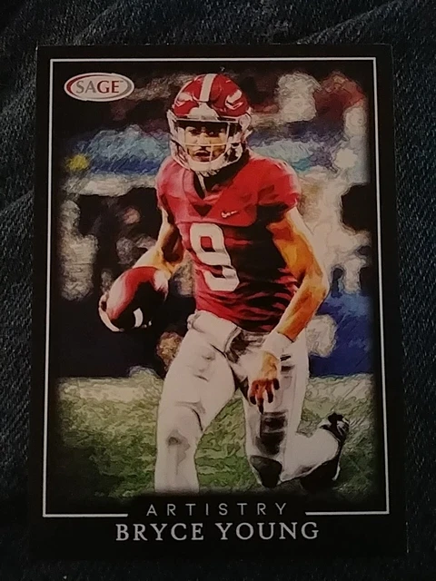 2022 SAGE ARTISTRY Bryce Young Alabama Quarterback Rookie Card Carolina ...
