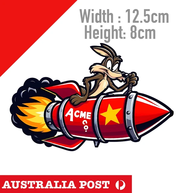 ROAD RUNNER WILE E. Coyote funny Laptop , Car ACME Sticker $6.85 ...