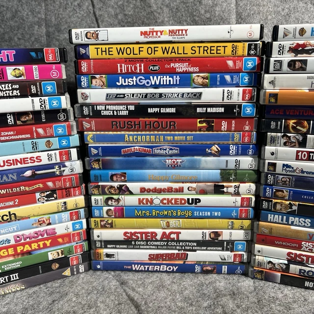 56X COMEDY MOVIE DVD Bundle BULK LOT Mixed - Region 4 - FREE POST $79. ...