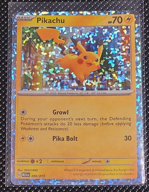 POKEMON CARD TCG Pikachu 006/015 2023 McDonalds RARE Holo Promo Match ...
