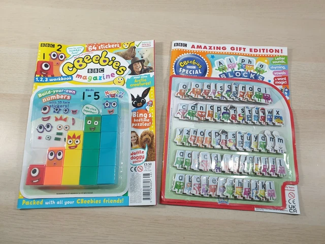 BBC CBEEBIES MAGAZINES Build-your-own Numberblocks 1-5 & Alphablocks ...