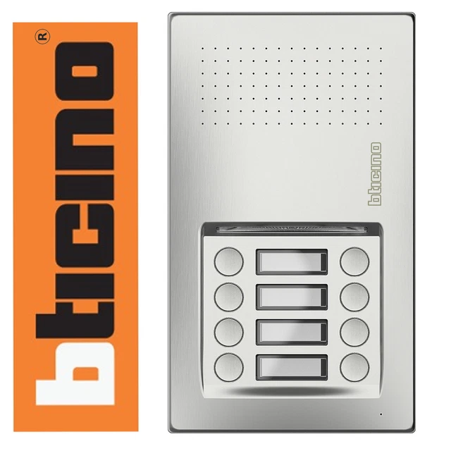 BTICINO TERRANEO 2 FILS 2 FILS ligne audio 8 boutons porte d'entrée panneau interphone EUR 91,91 ...