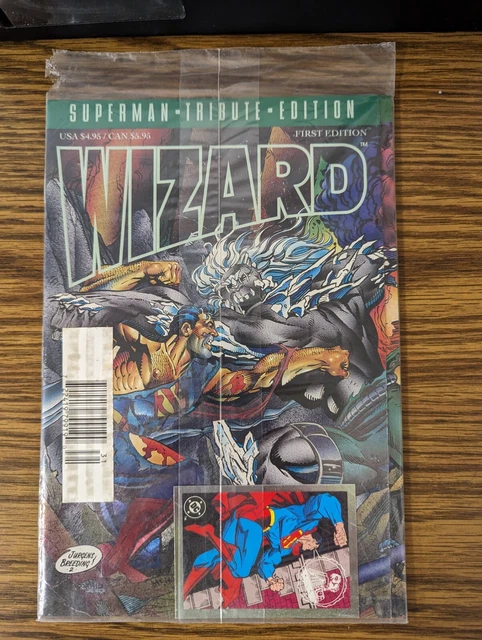 WIZARD: THE GUIDE To Comics Superman Tribute Edition (1993) Factory ...