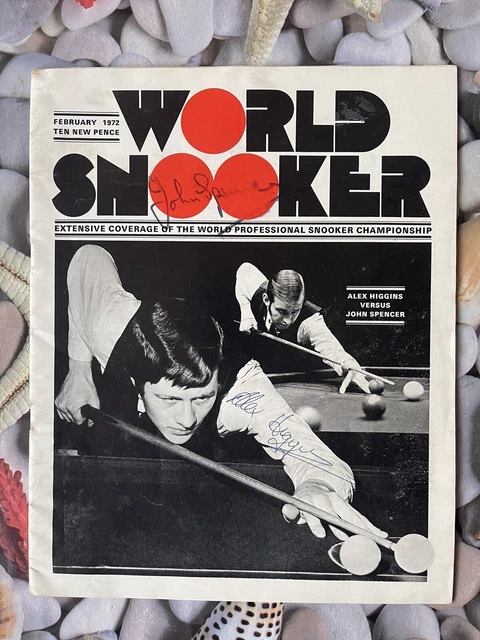 WORLD SNOOKER MAGAZINE 1972 Signed By Alex Higgins And John Spencer ...