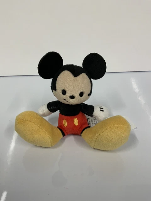 DISNEY STORE VINTAGE Mickey Mouse Tiny Big Feet 4" Micro Plush Stuffed ...