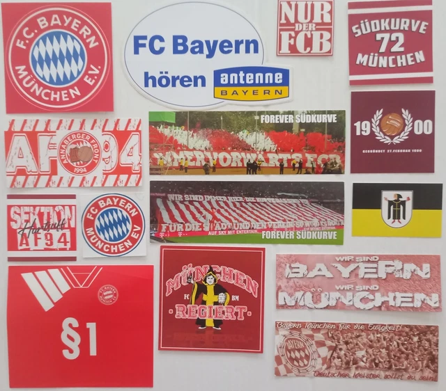15X FC BAYERN München Rot Aufkleber Sticker Südkurve Ultras Schickeria ...