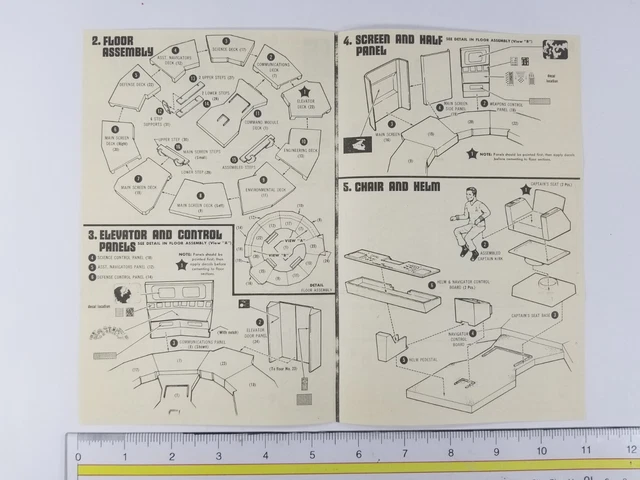AMT 1975 USS Enterprise Command Bridge Model Kit Assembly Instructions ...