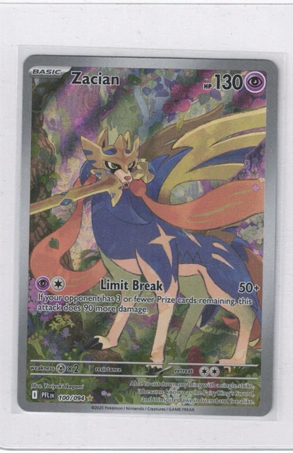 2025 POKEMON PHANTASMAL Flames PFL EN Zacian Illustration Rare #100/094 ...