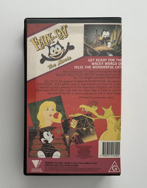 FELIX THE CAT - The Movie [VHS] Roadshow Big Box Clamshell Ex-Rental Video Tape EUR 18,50 ...