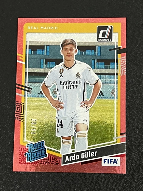 2023-24 PANINI DONRUSS Soccer FIFA Arda Guler #184 RC Rated Rookie Red ...