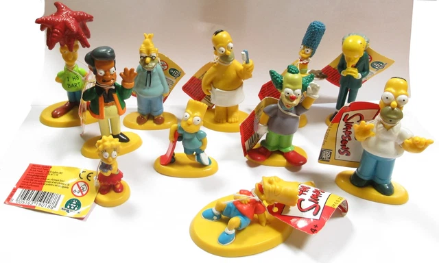 LOTTO 11 FIGURE The SIMPSONS Cake Topper Homer Marge Apu Lisa Bart ...