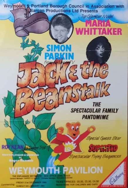 JACK AND THE Beanstalk flyer Maria Whittaker Simon Parkin Superted £4. ...