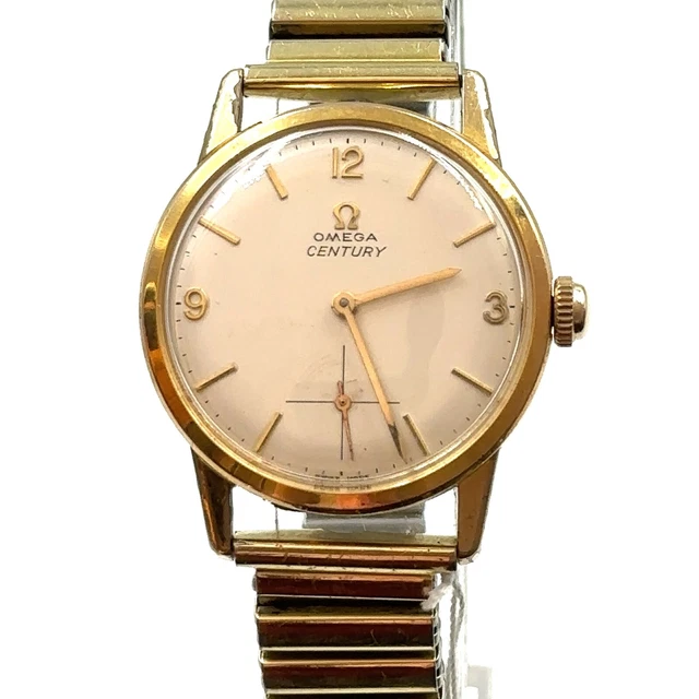 VINTAGE OMEGA MENS Gold Plated Century Wind Up Watch-Working $665.00 ...