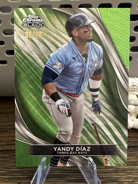 YANDY DIAZ 2024 Topps chrome noir vert réfracteur SP/99 ! Tampa Bay Rays Star ! EUR 14,99 ...