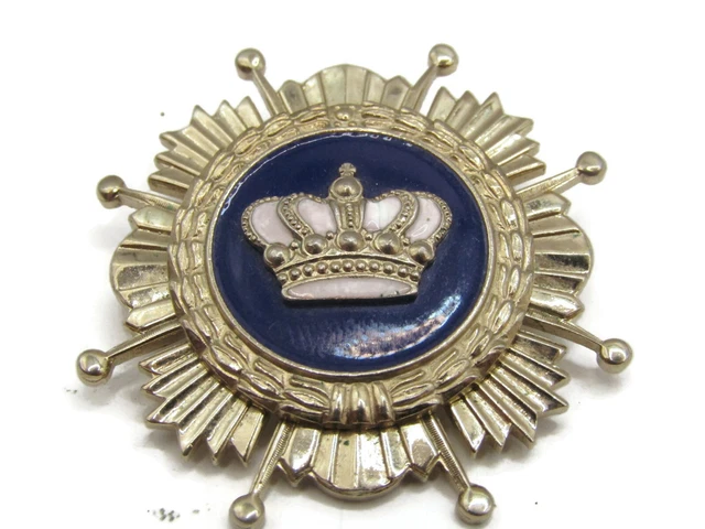 CROWN BADGE MILITARY Insignia Pin Gorgeous Design $22.50 - PicClick