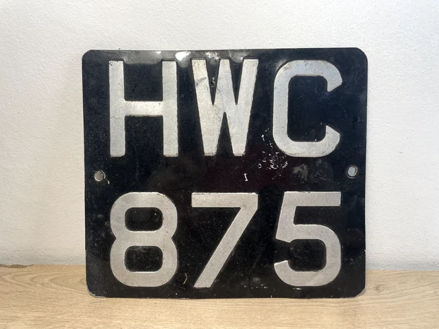 USED VINTAGE MOTORCYCLE Moped Number plate man cave garage wall display ...
