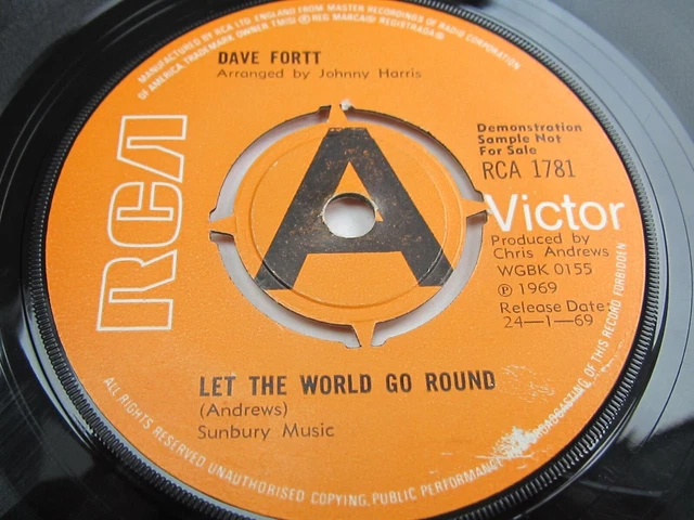 DAVE FORTT LET THE WORLD GO ROUND 1968 UK 7" DEMO PLAYSA EX+ HEAR EUR ...