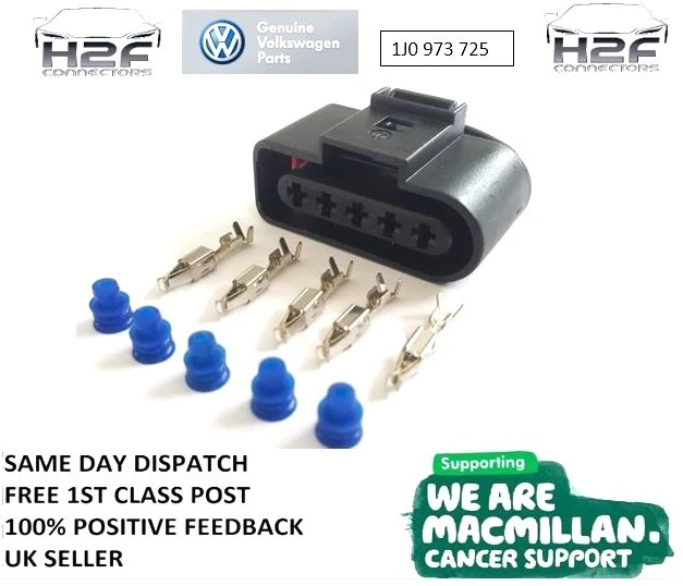 VW AUDI VAG 5 Pin Plug Connector 4D0973725 1J0973725 FREEPOST £8.49 ...