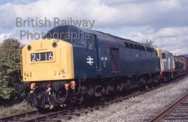 35MM SLIDE BR British Railway Diesel Loco Class 40 40145 at Bury 1987 £ ...