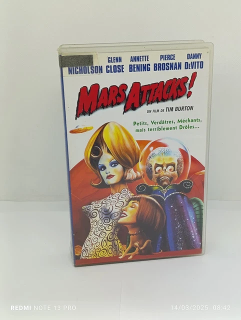 VHS MARS ATTACKS ! Tim Burton CASSETTE VIDEO VIDEOCASSETTE K7 FR EUR 7 ...