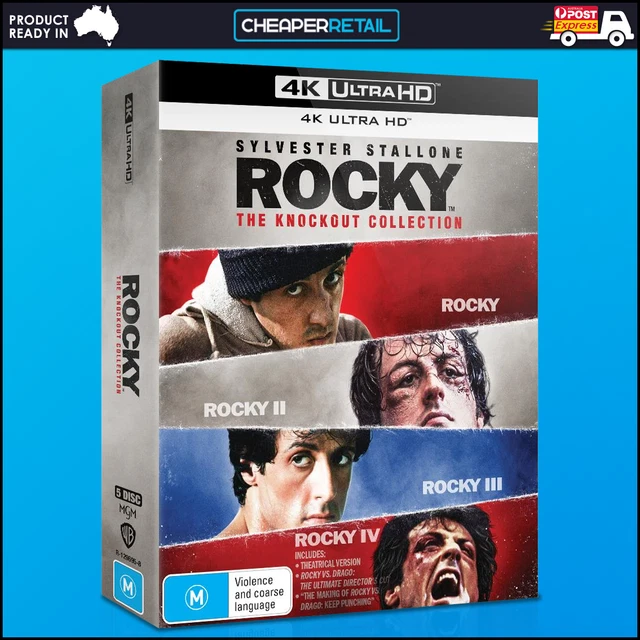 ROCKY THE KNOCKOUT Collection 1 2 3 4 Box Set I II III IV 4K Ultra HD ...