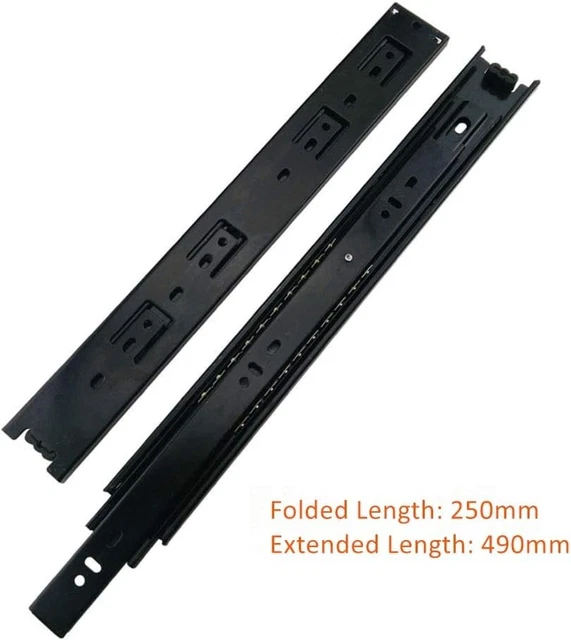 FULL EXTENSION DRAWER Slide, Tiberham 250 mm Ball Bearing Drawer Runner ...