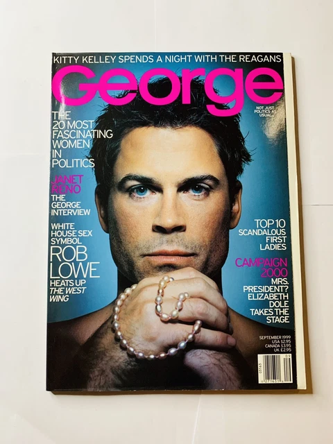GEORGE MAGAZINE ROB Lowe Sept 1999 Last Issue Edited by JFK Jr Vintage ...