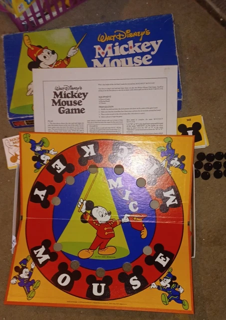 VINTAGE 1976 COMPLETE Walt Disney's Mickey Mouse Board Game Parker ...