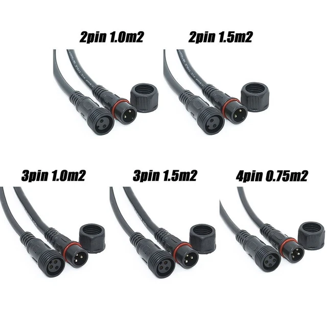 2PIN/3PIN/4PIN CABLE OPTIONAL Cable Base Connector Waterproof Connector ...