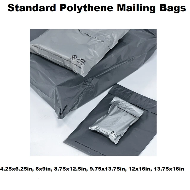 BORSE PER POSTA in politene standard grigie spedizione robusta plastica ...