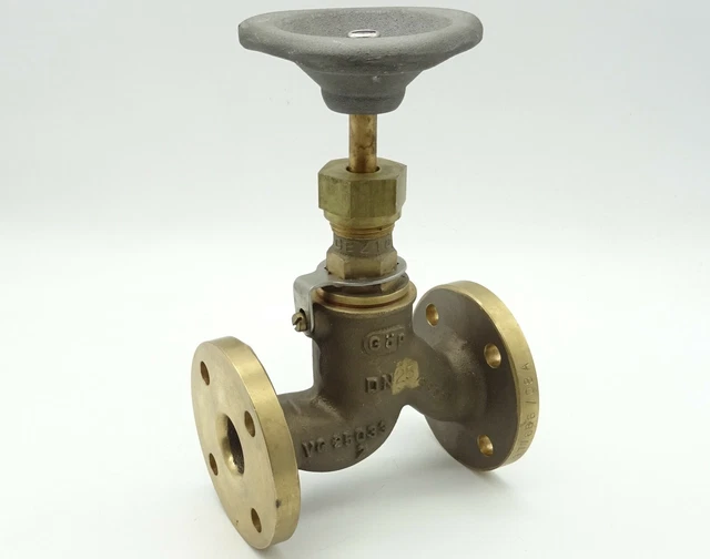 ABSPERRVENTIL GÖP DURCHGANGSVENTIL Valve Flansch DN25 PN1 Bronze GBZ10 ...