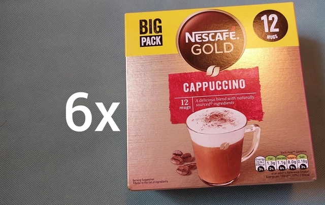 6X12 SACHETS NESCAFE Gold CAPPUCCINO Big Pack (72 sachets) instant ...