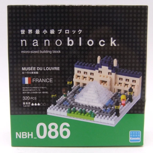 NANO BLOCK NBH-086 The Louvre Museum France Micro Sized Building Blocks ...
