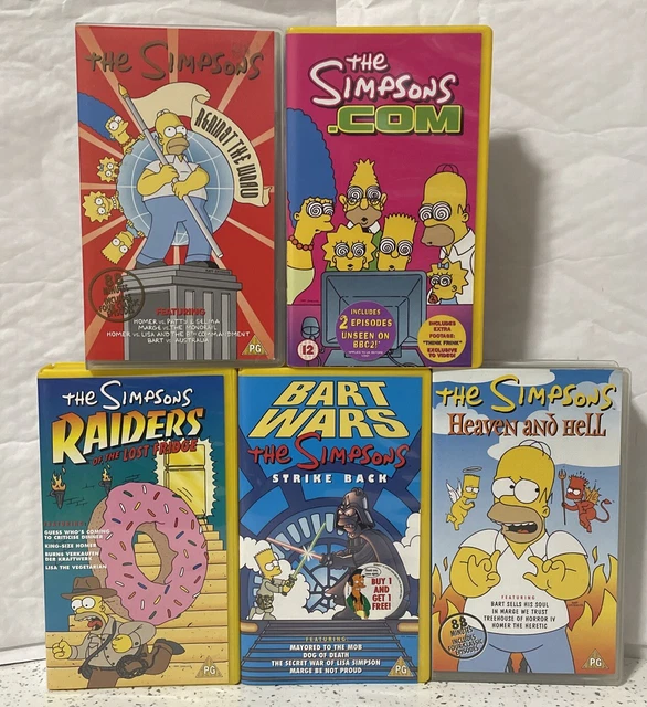 THE SIMPSONS VHS Bundle of 5 Heaven And Hell, Bart Wars, Raiders Of The ...