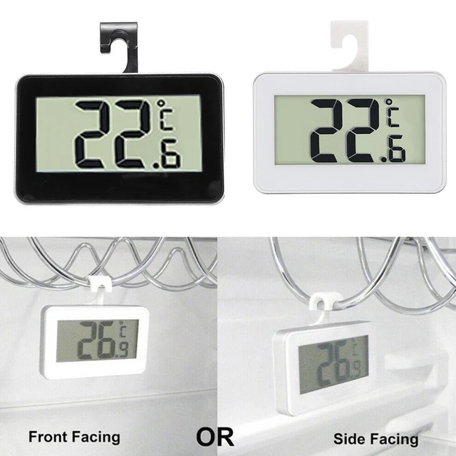 NUMÉRIQUE LCD RÉFRIGÉRATEUR Congélateur Thermomètre Aimant Stand US Crochet DIY EUR 5,05 ...