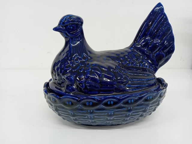 PORTMERION BRANDED NAVY Ceramic Hen Shape Egg Holder -A463 £19.99 ...