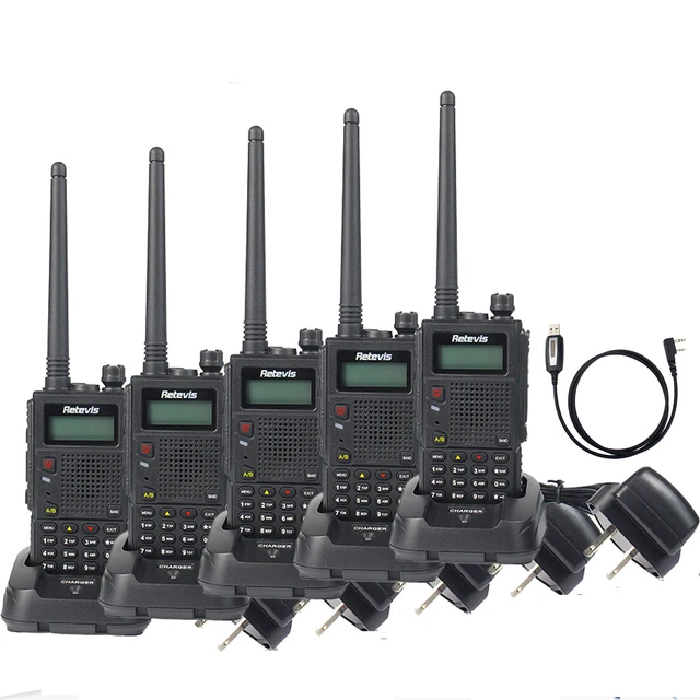 RETEVIS RT5 WALKIE Talkie UHF\VHF CTCSS/DCS 128CH Radio VOX TOT LED ...