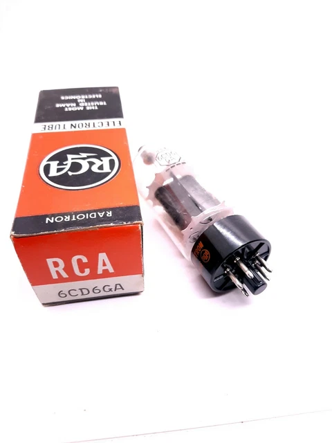 RCA VINTAGE VACUUM Tube 6CD6GA NOS Valve NIB Radio TV Amplifier Tube £ ...