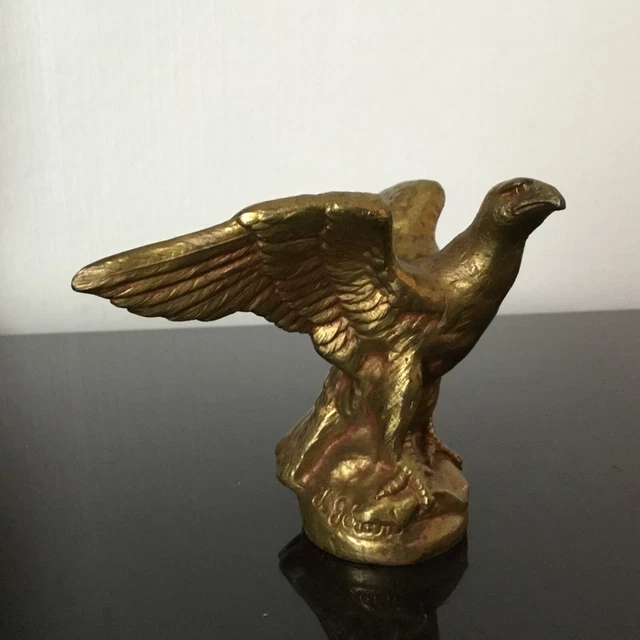 MASCOTTE AIGLE EN Bronze signée Jean GERARD (1873-1946) Eagle Sculpture ...