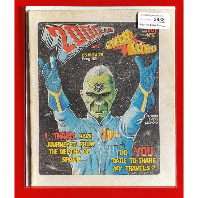 2000AD PROG 92 Judge Dredd Star Lord Comic Issue 25 11 78 UK 1978 (set ...