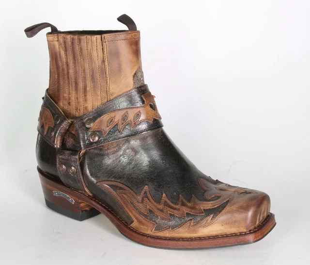 13887 SENDRA BIKERBOOTS Blues Flota Tang Borr. Brown Brown Goodyear ...
