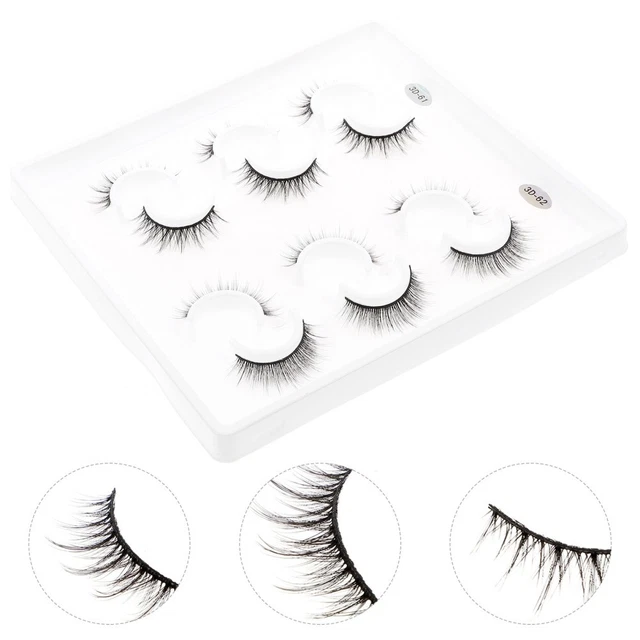 6 PAIRS FALSE Lashes Natural Look Realistic Fake Cosmetics Eyelashes ...