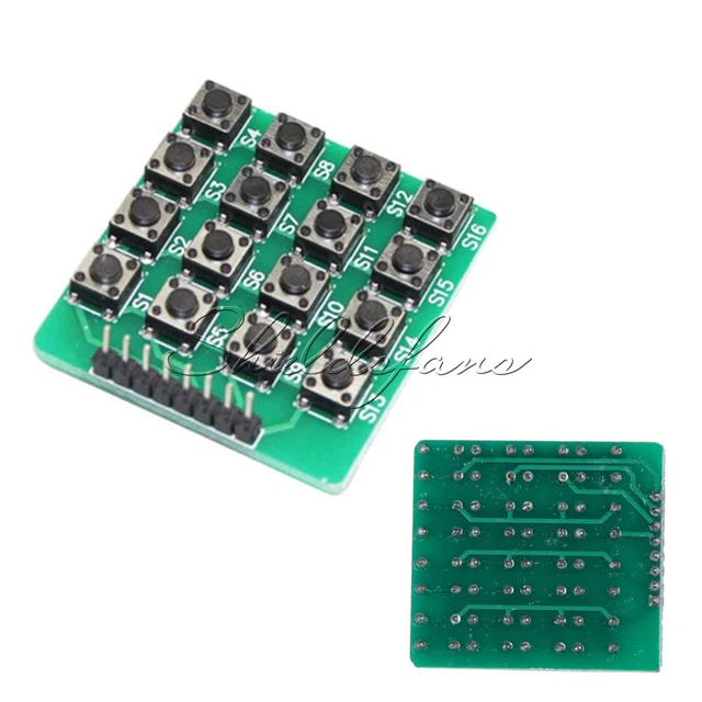 DIY 4X4 KEYPAD Matrix Keyboard Module 16 Buttons Mcu LED For Arduino ...