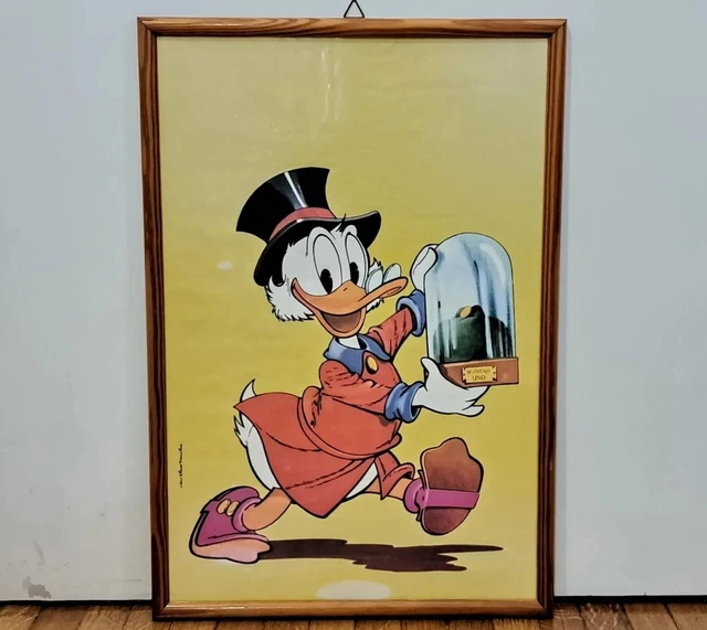 QUADRO WALT DISNEY-ZIO Paperone-Club Topolino Ogam-Anni 60-Poster ...