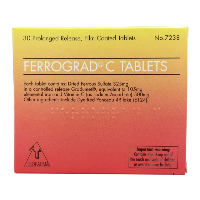 FERROGRAD C - 4 x 30 Tablets £37.99 - PicClick UK