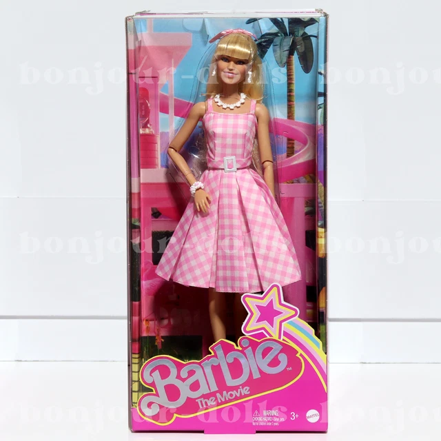 Barbie The Movie Margot Robbie As Barbie In Pink Gingham Dress Doll